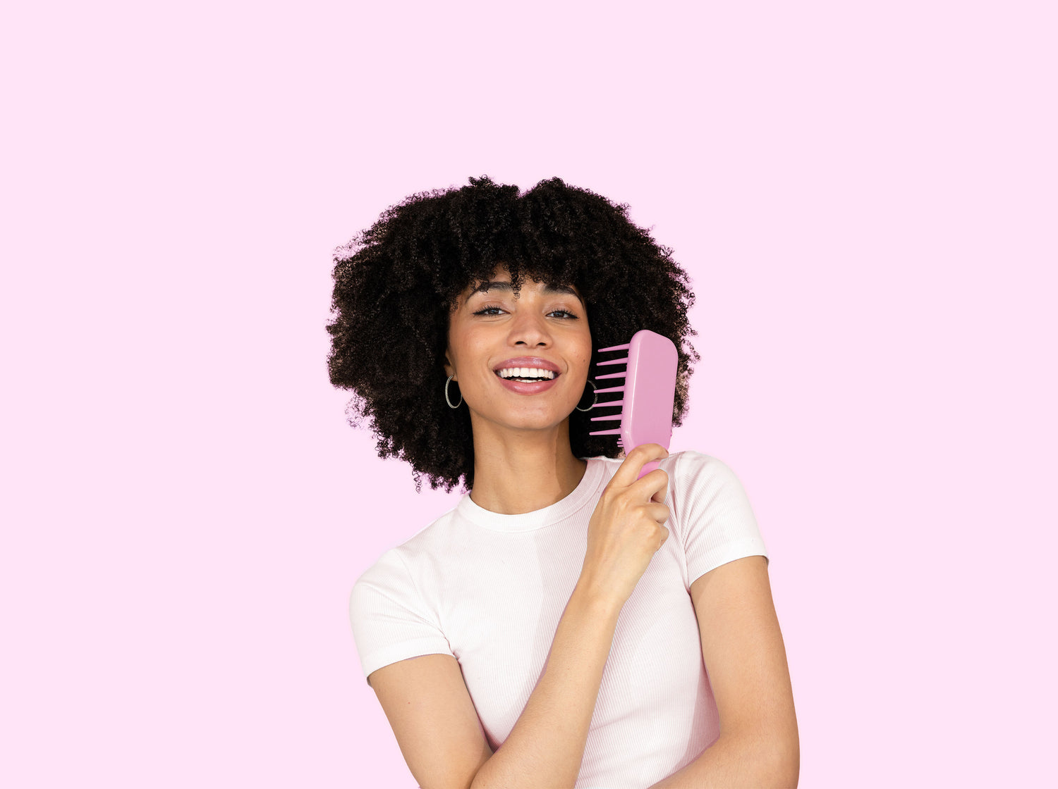 Detangle Duette Detangling Brush for Curly Natural Afro Type 4 4c Hair